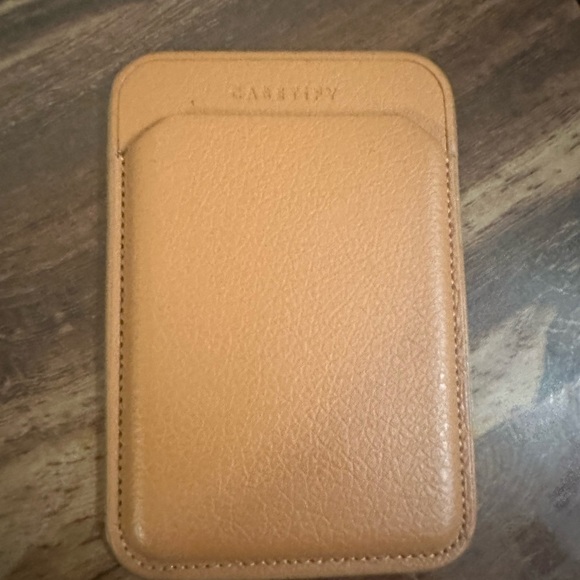 Casetify | Cell Phones & Accessories | Casetify Tan Leather Card Holder ...